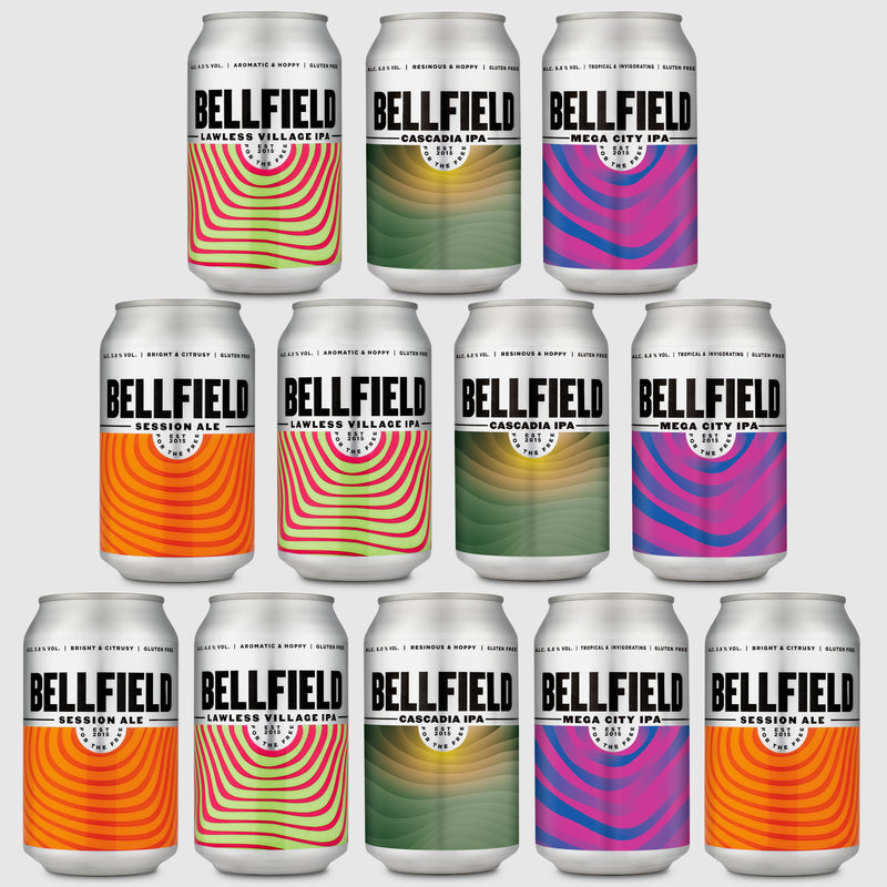 Mixed Case - Ales & Hoppy IPAs - Gluten Free Beer - Bellfield Brewery