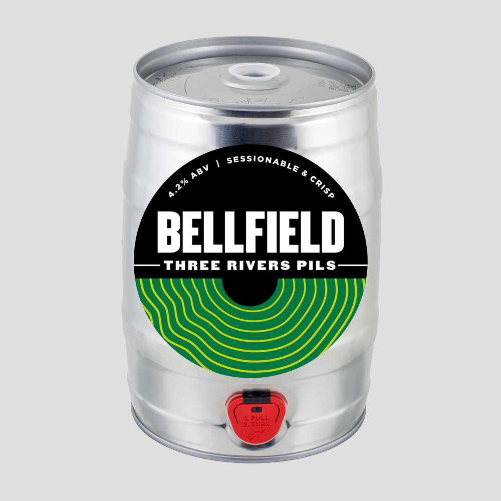 Three Rivers Pils - 5 litre mini keg - Bellfield Brewery